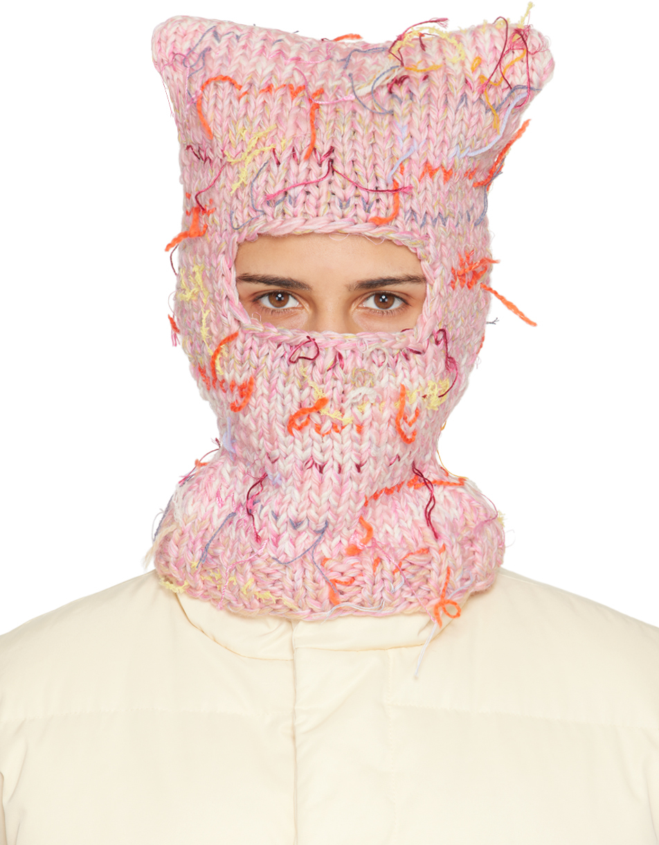Maison Margiela Pink Handmade Balaclava In 001f Pink - 65% Off